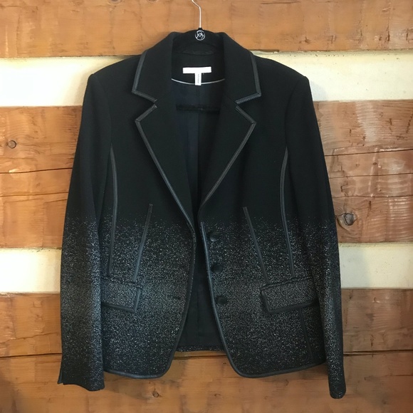 Basler | Jackets & Coats | Basler Blackwhite Ombre Jacket | Poshmark